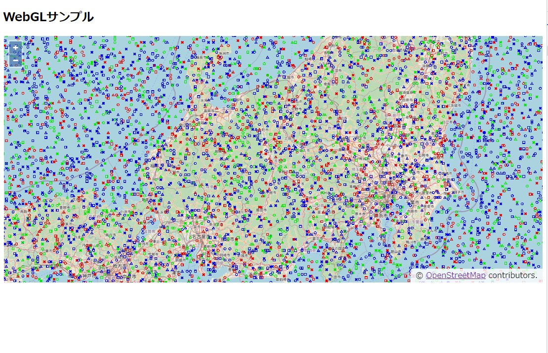 OpenLayersのWebGLPointsLayerを使ってみる - 株式会社アウルキャンプ